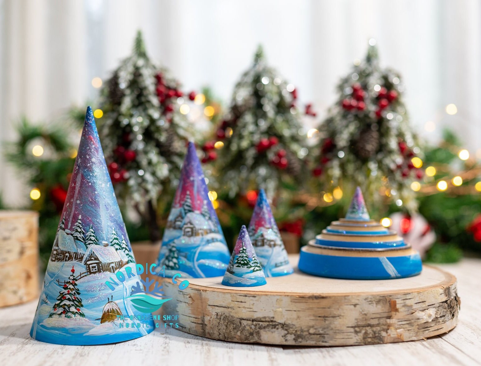 Nesting Cone , Stacking Cone , Nesting Doll , Winter Wonderland ...