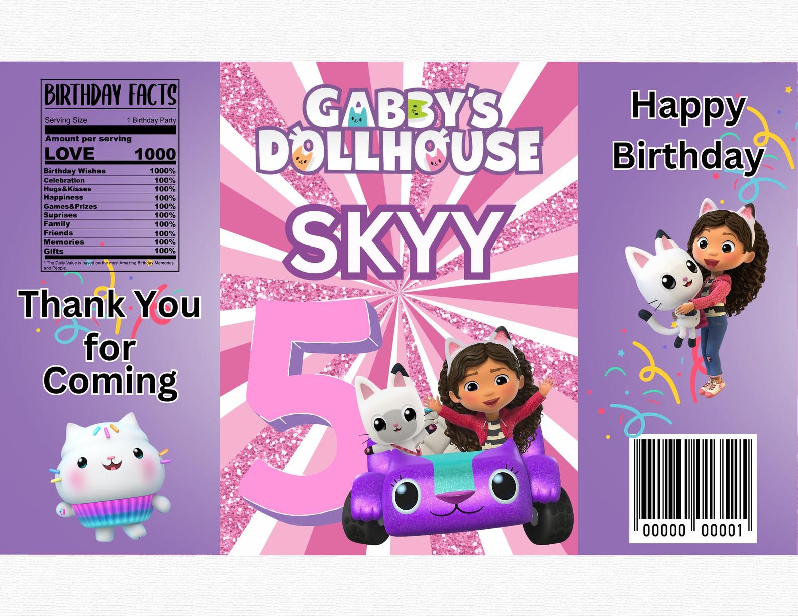 Gabby Chip Bag & Juice Label - Etsy