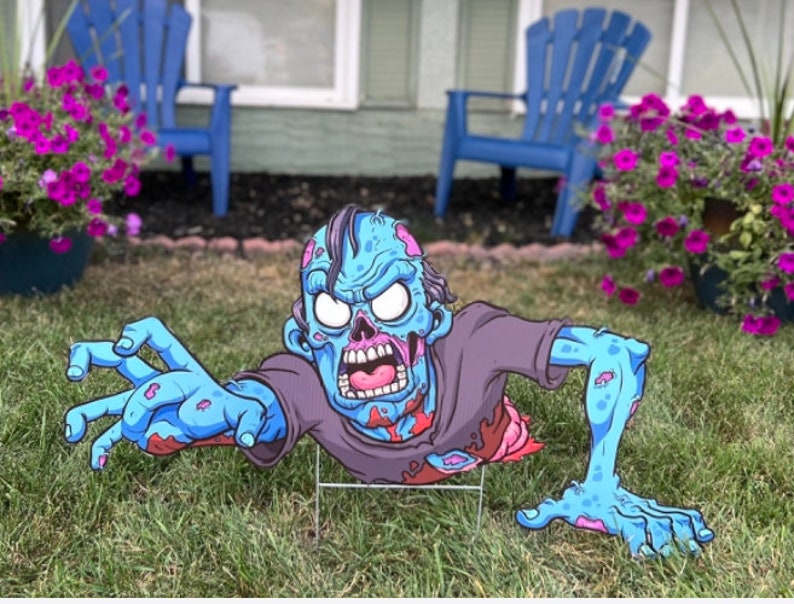 Zombie Yard Sign - Etsy