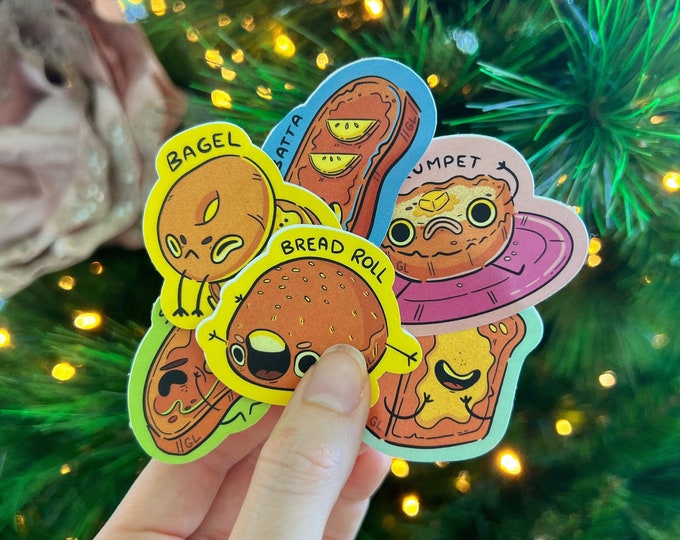 Cartoon Bread Sticker You Need Carbs Sticker - Etsy