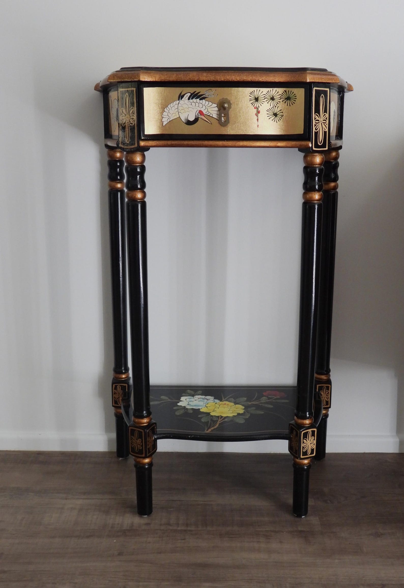 Vintage Japanese Lacquer Hall Table - Etsy