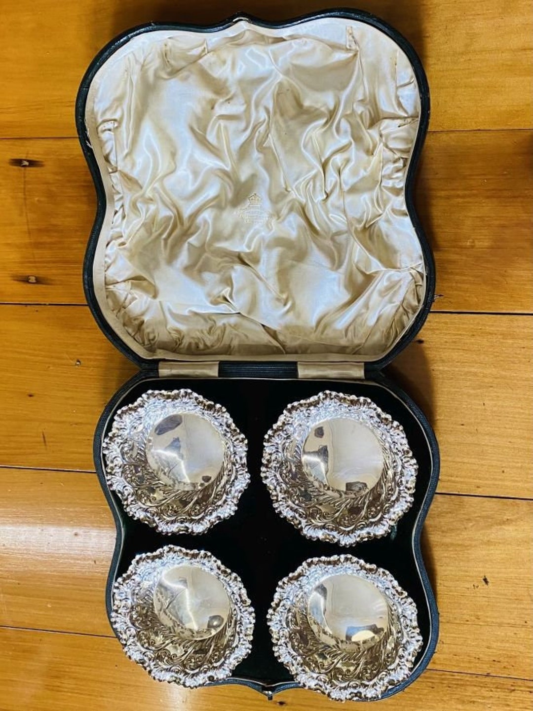 Boxed Victorian Sterling Set of Four Bon Bon Dishes - Etsy