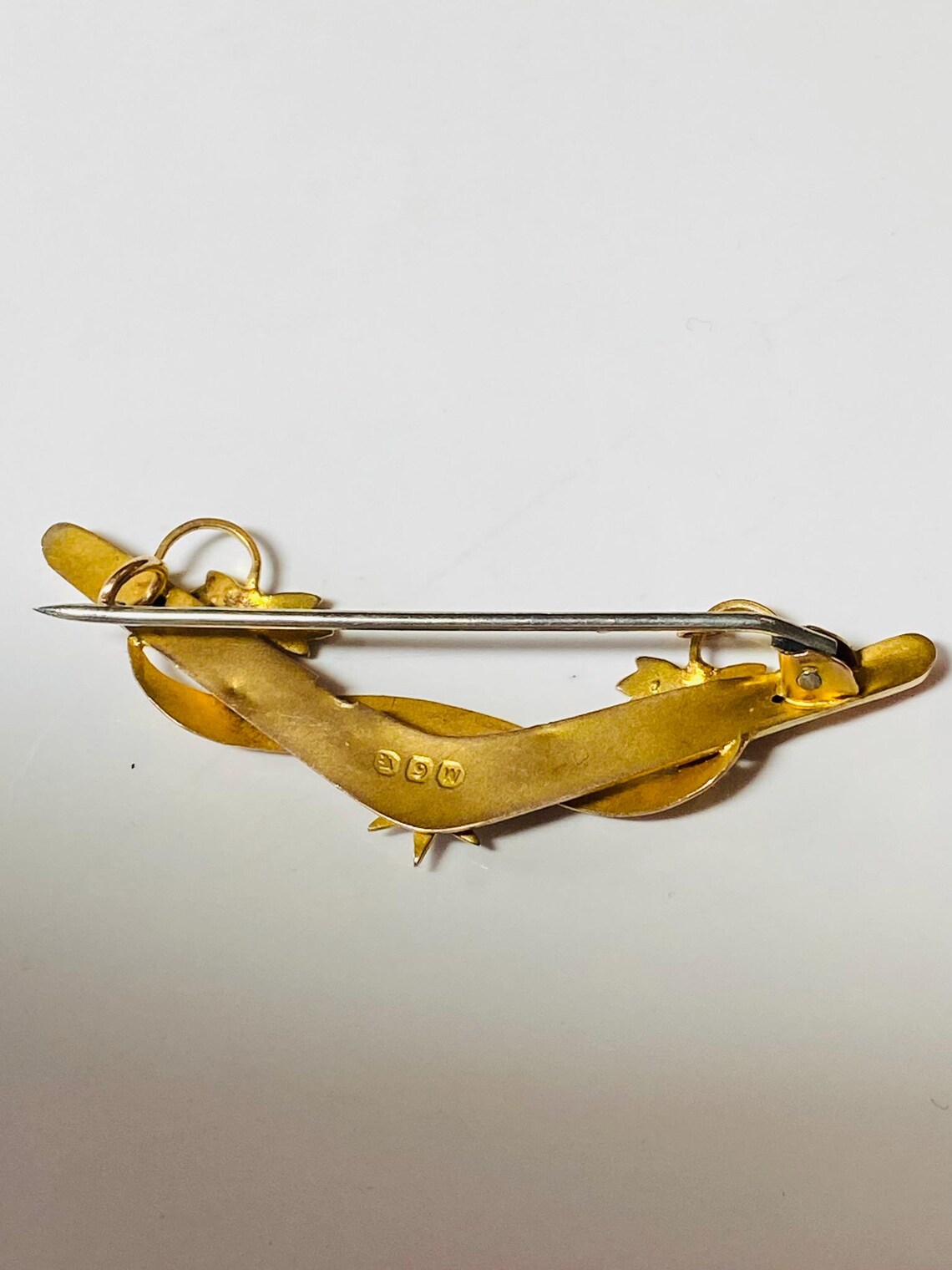 9ct Yellow Gold Australian Boomerang "good Luck" Sweetheart Brooch - Etsy