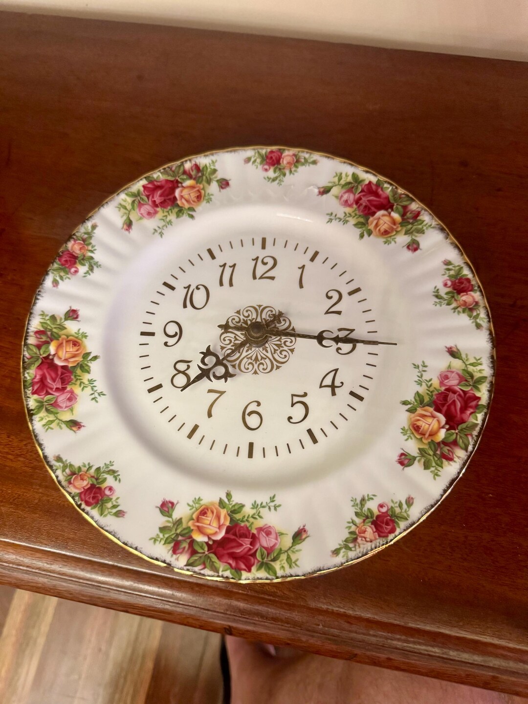 Royal Albert Old Country Roses Battery Operated Porcelain Clock - Etsy
