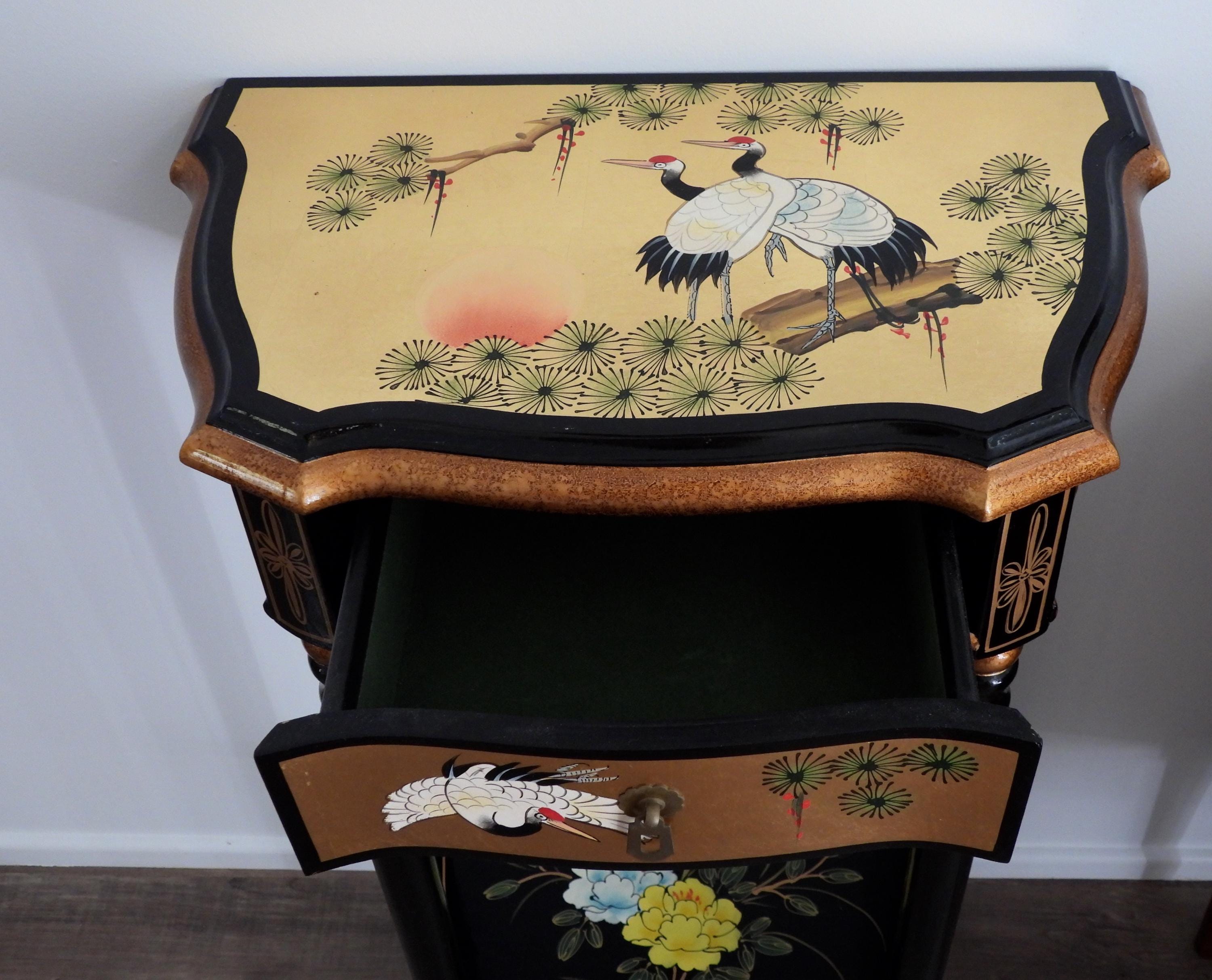 Vintage Japanese Lacquer Hall Table - Etsy