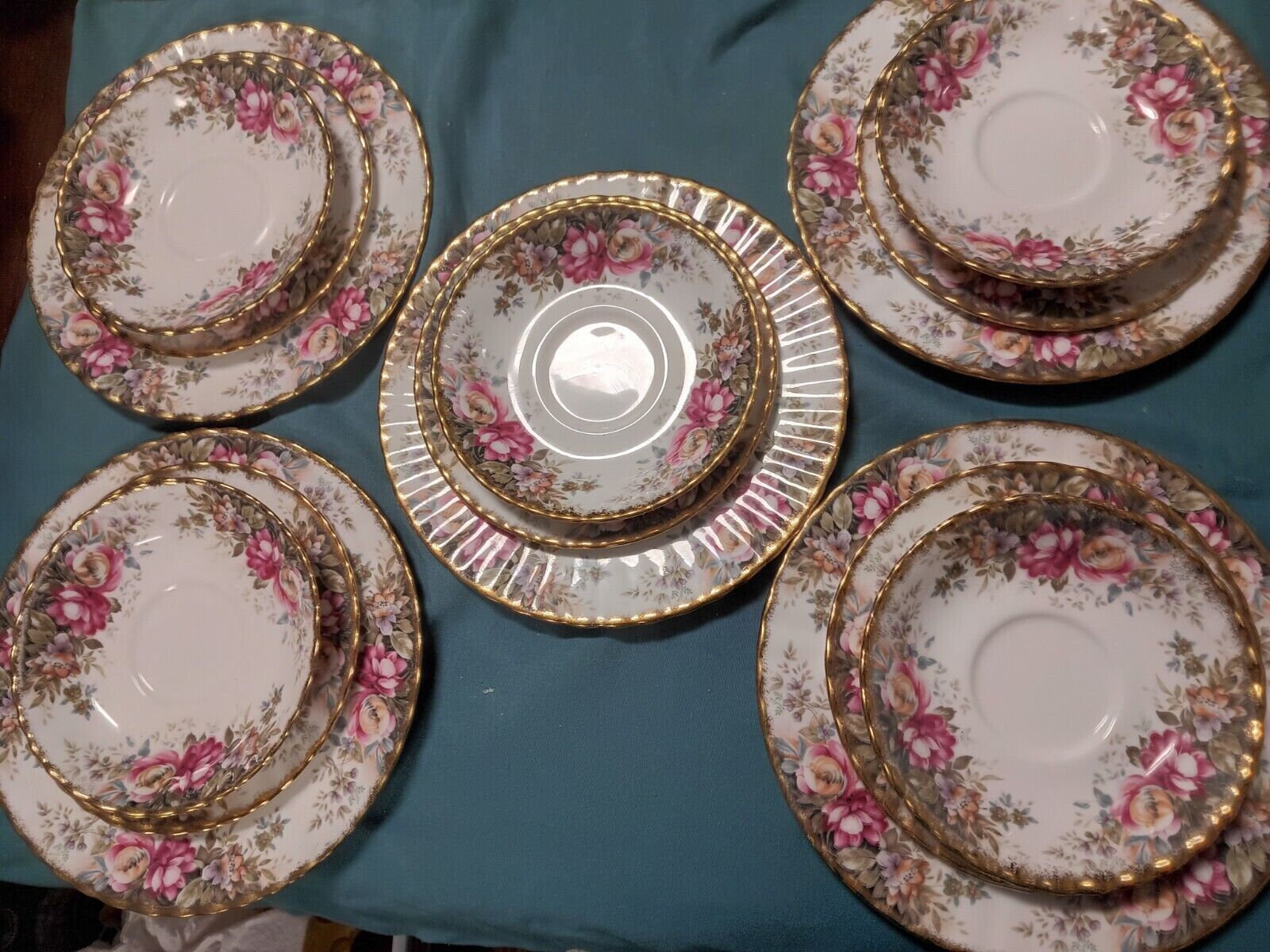 Royal Albert Autumn Roses Dinner Set - Etsy