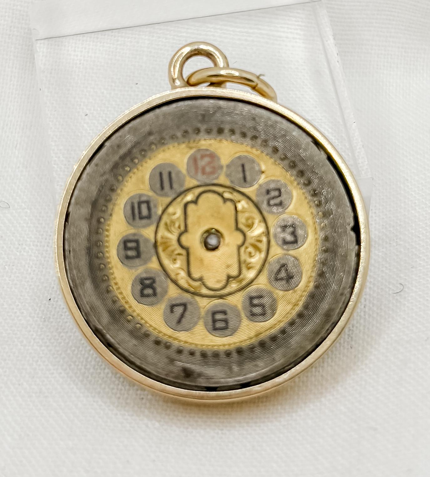 9ct Gold Watch Pendant With Visible Mechanics - Etsy