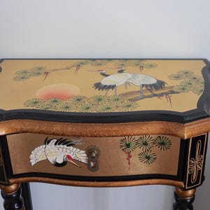 Vintage Japanese Lacquer Hall Table - Etsy