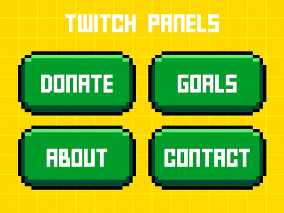 Pixel Twitch Panels Retro 8bit Pixel Art Stream Pack - Etsy
