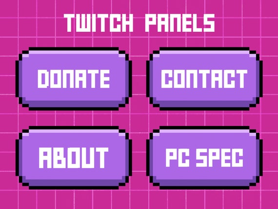 Pixel Twitch Panels Retro 8bit Pixel Art Stream Pack - Etsy