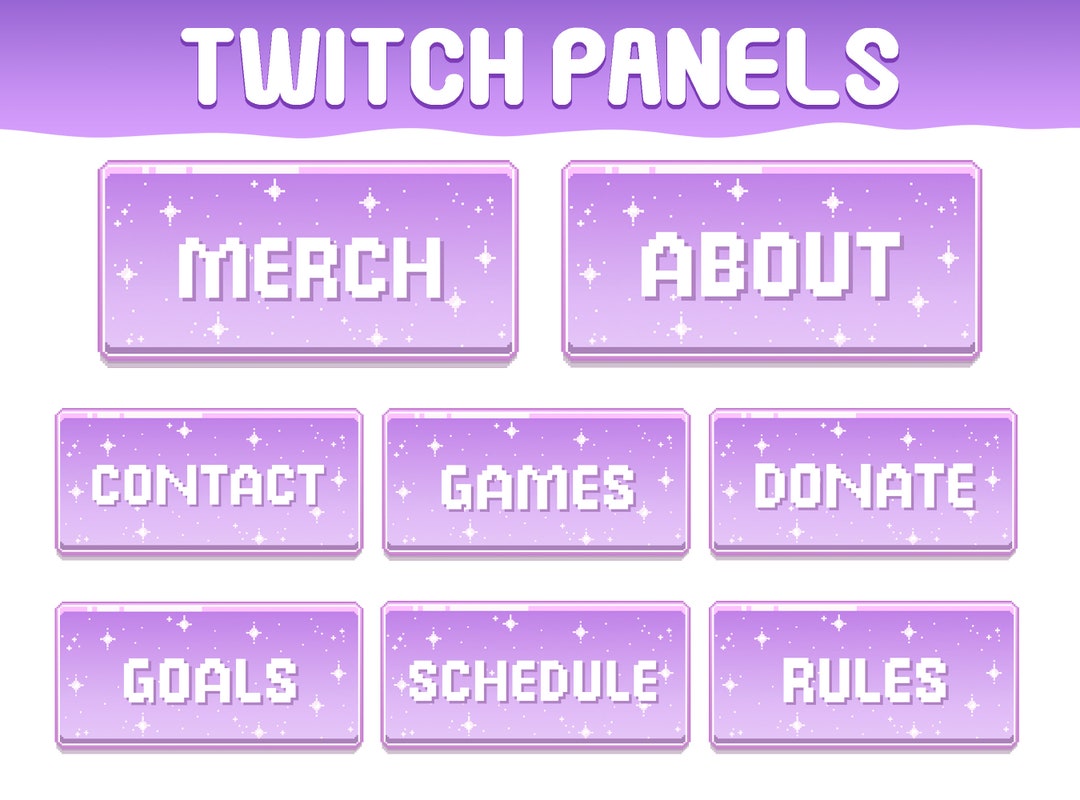 Pixel Twitch Panels 8bit Pixel Art Stream Pack Panels Cute Twitch ...