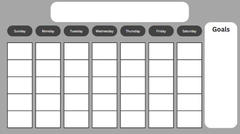 Blank Grayscale Calendar Template - Etsy
