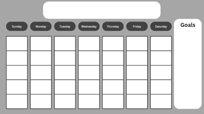 Blank Grayscale Calendar Template - Etsy