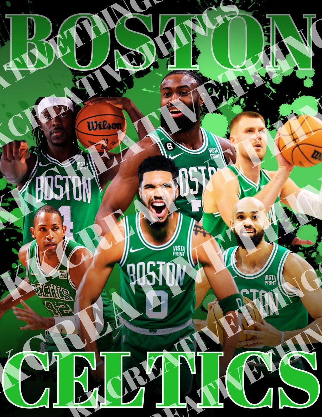 Boston Celtics PNG DTF Digital Download Jayson Tatum| D White| Jrue ...