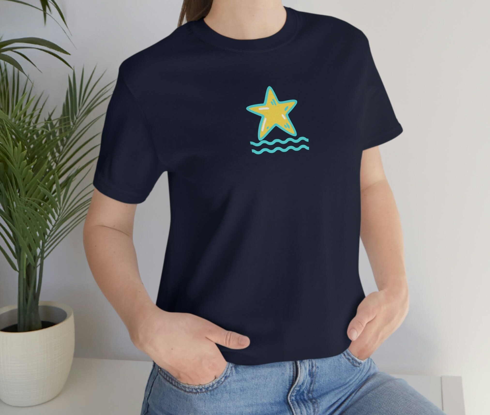 Starfish Beach Shirt, Tropical Ocean Tee for Beach Lover, Cute Colorful ...