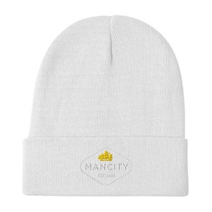 Manchester City Football Club Ship Canal Embroidered Beanie - Etsy