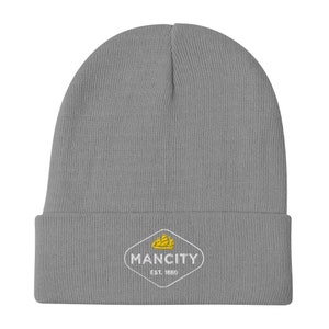 Manchester City Football Club Ship Canal Embroidered Beanie - Etsy