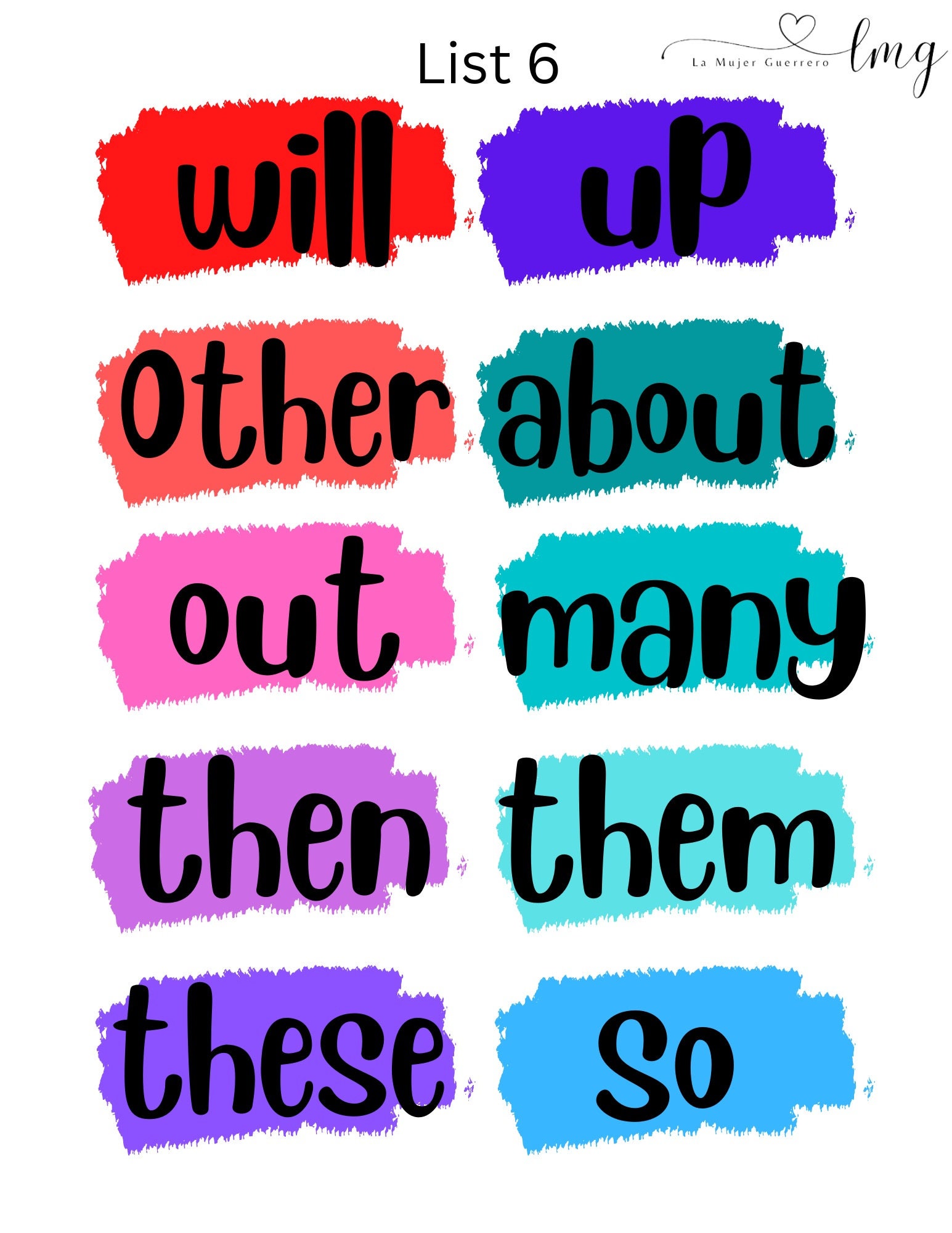 Kinder/first Grade Sight Words for Printing - Etsy