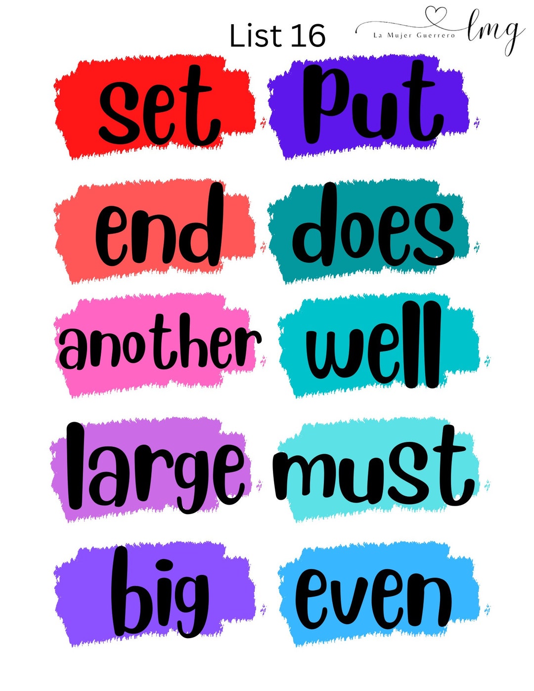 Kinder/first Grade Sight Words for Printing - Etsy