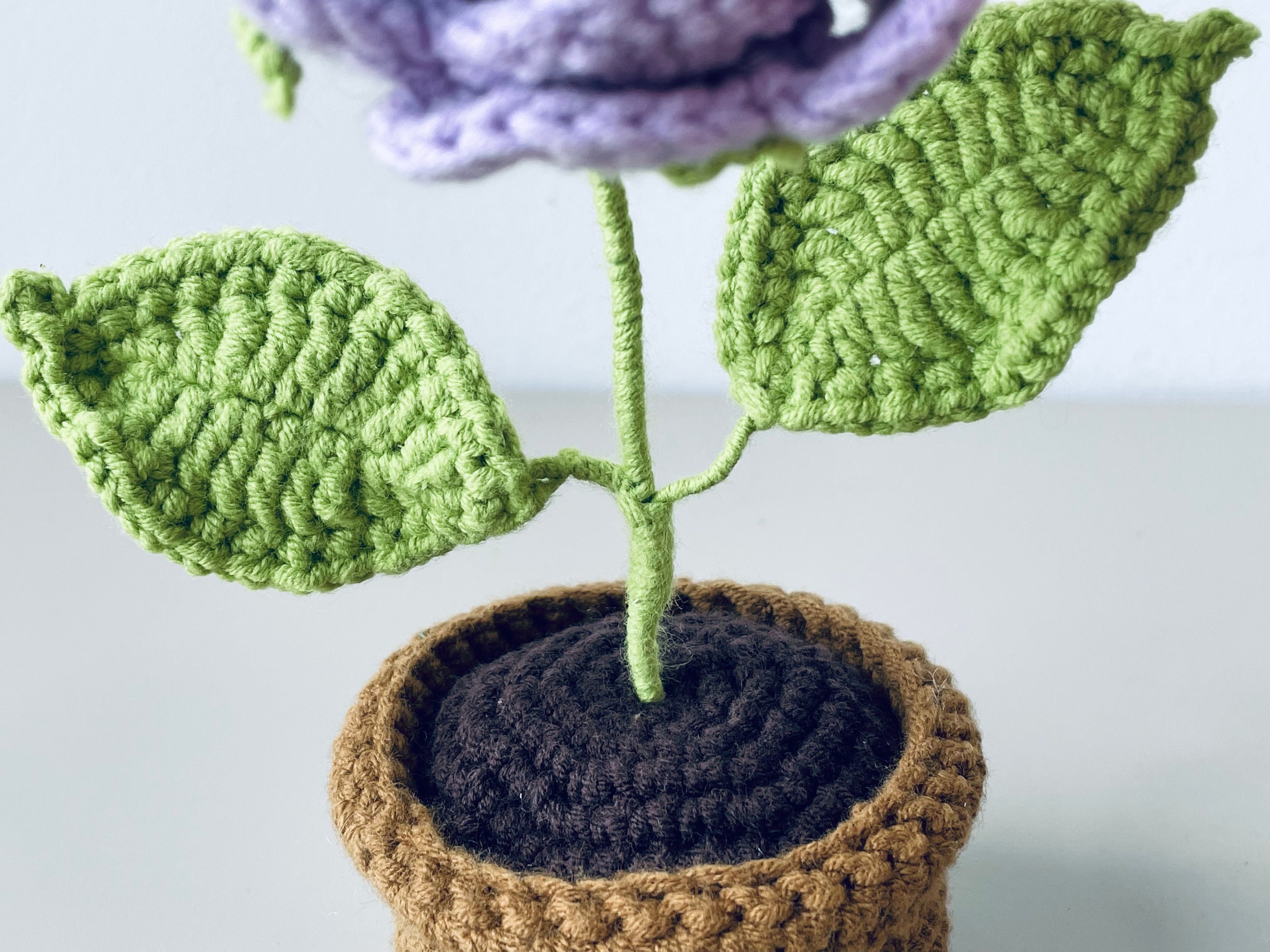Crochet PDF Pattern Super Easy Tutorial Rose Flower Pot - Etsy