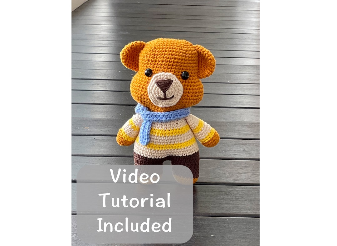 Crochet PDF Pattern - Super Easy Tutorial Cute Bear Animal Amigurumi ...