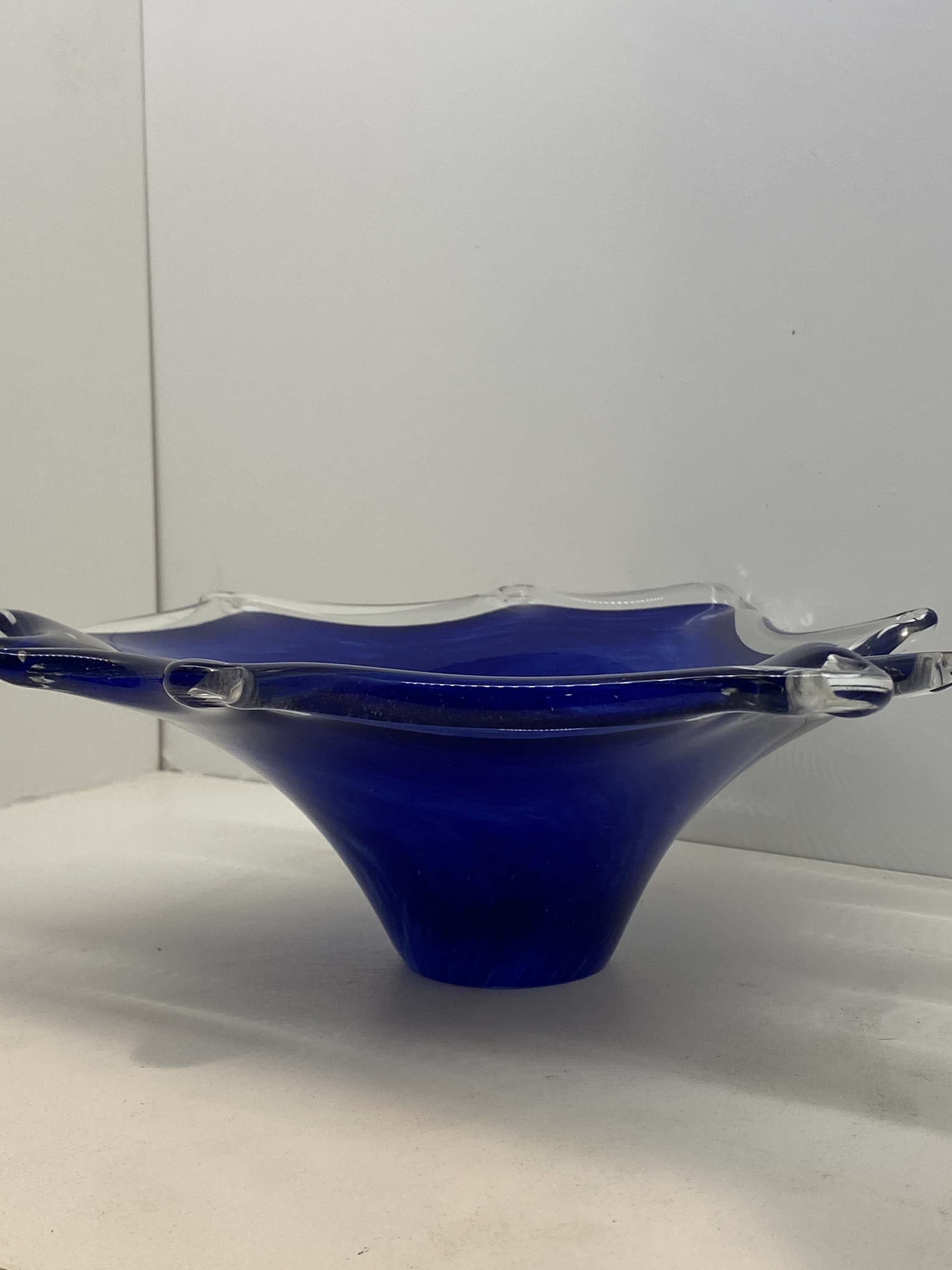 Vintage Art / Studio Glass Water Splash Glass Bowl - Etsy