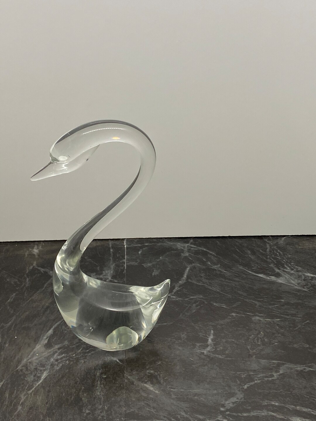 Vintage SWAN ART GLASS Figure Statue Figurine Sculpture - Etsy