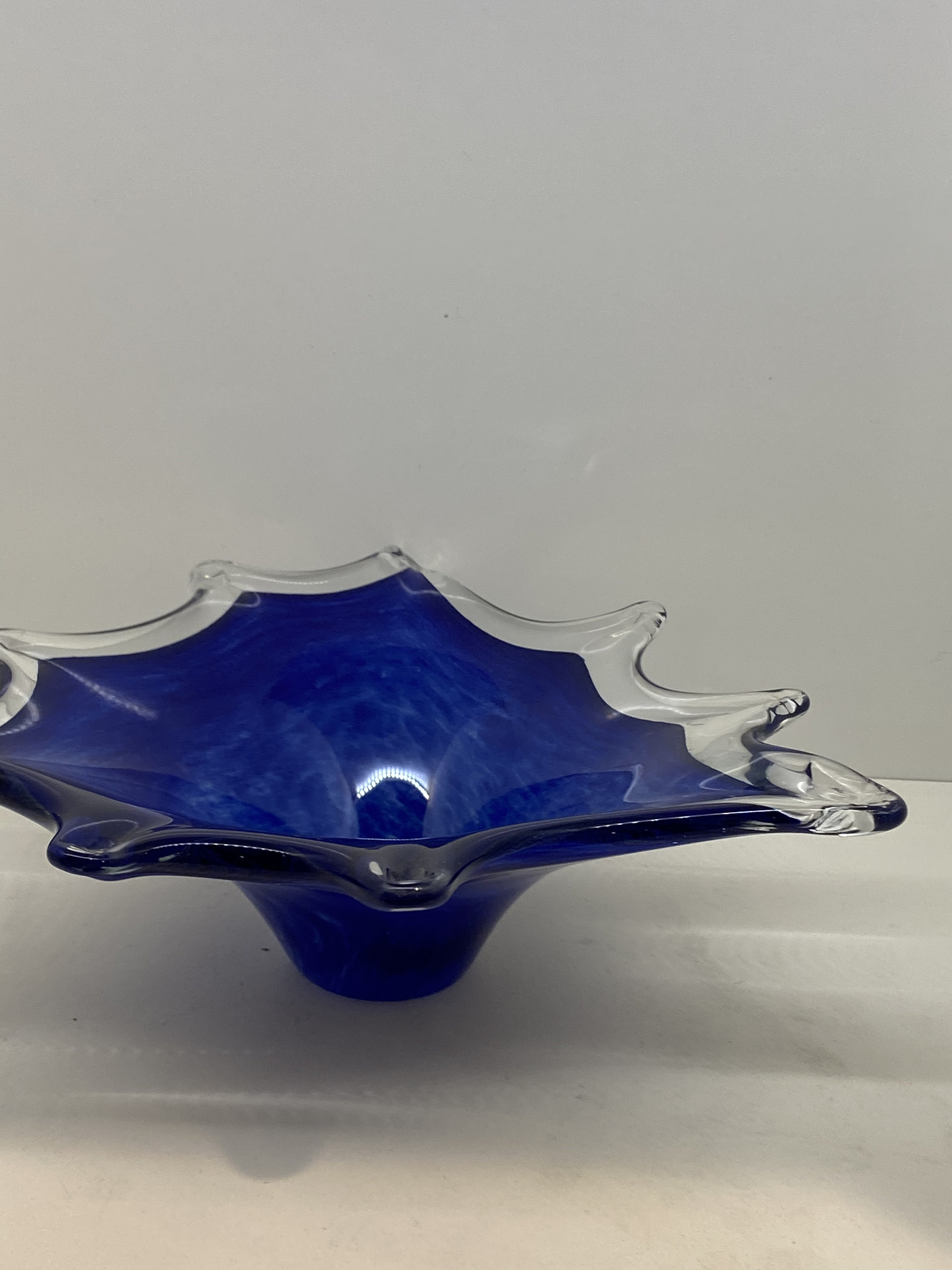 Vintage Art / Studio Glass Water Splash Glass Bowl - Etsy