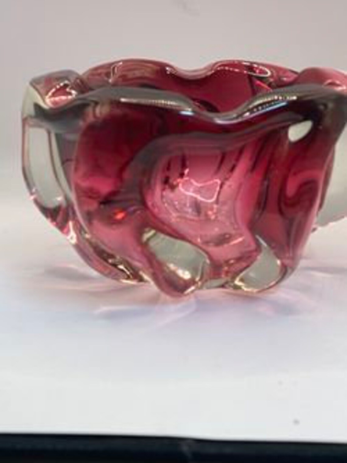 Gorgeous Vintage Ruby Red Glass Bowl - Etsy