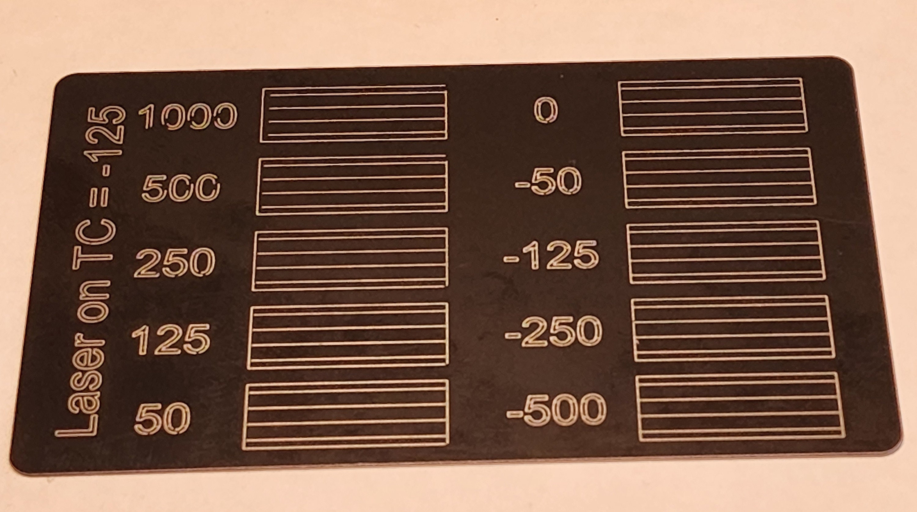 Lightburn Laser Timing Test Cards - Etsy