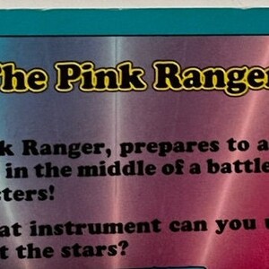 Mighty Morphin Power Rangers - the PINK RANGER - Series 2 - Card #120 ...