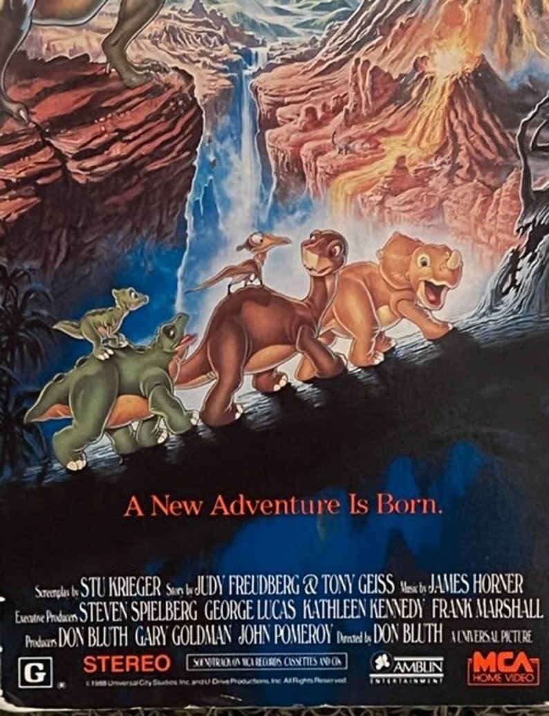Lucas/spielberg Present A Don Bluth Film the Land Before Time VHS Movie ...