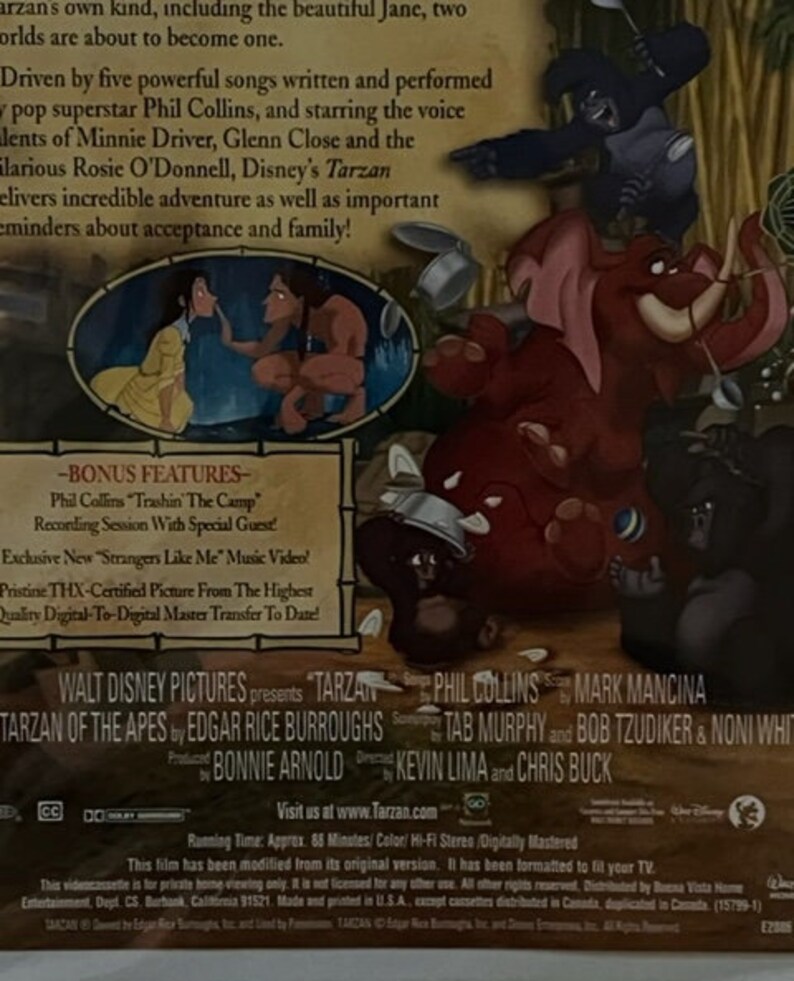 Walt Disney Tarzan - VHS Movie 15799 - Etsy