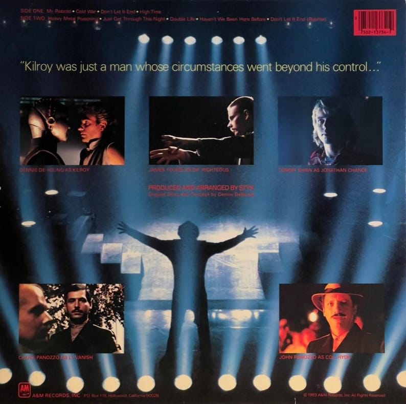 Styx - Kilroy Was Here - Vinyl LP (A&M SP 3734) (1983) - Etsy