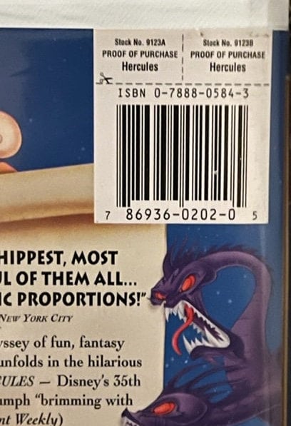 A Walt Disney Masterpiece Hercules VHS Movie 9123 - Etsy