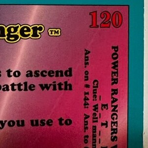 Mighty Morphin Power Rangers - the PINK RANGER - Series 2 - Card #120 ...