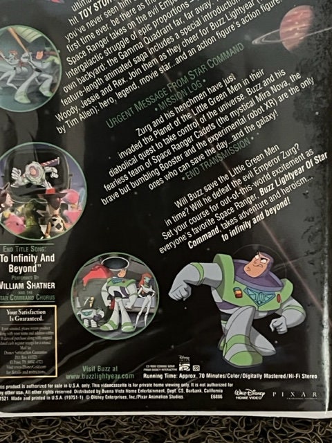 Buzz Lightyear Of Star Command The Adventure Begins Vhs