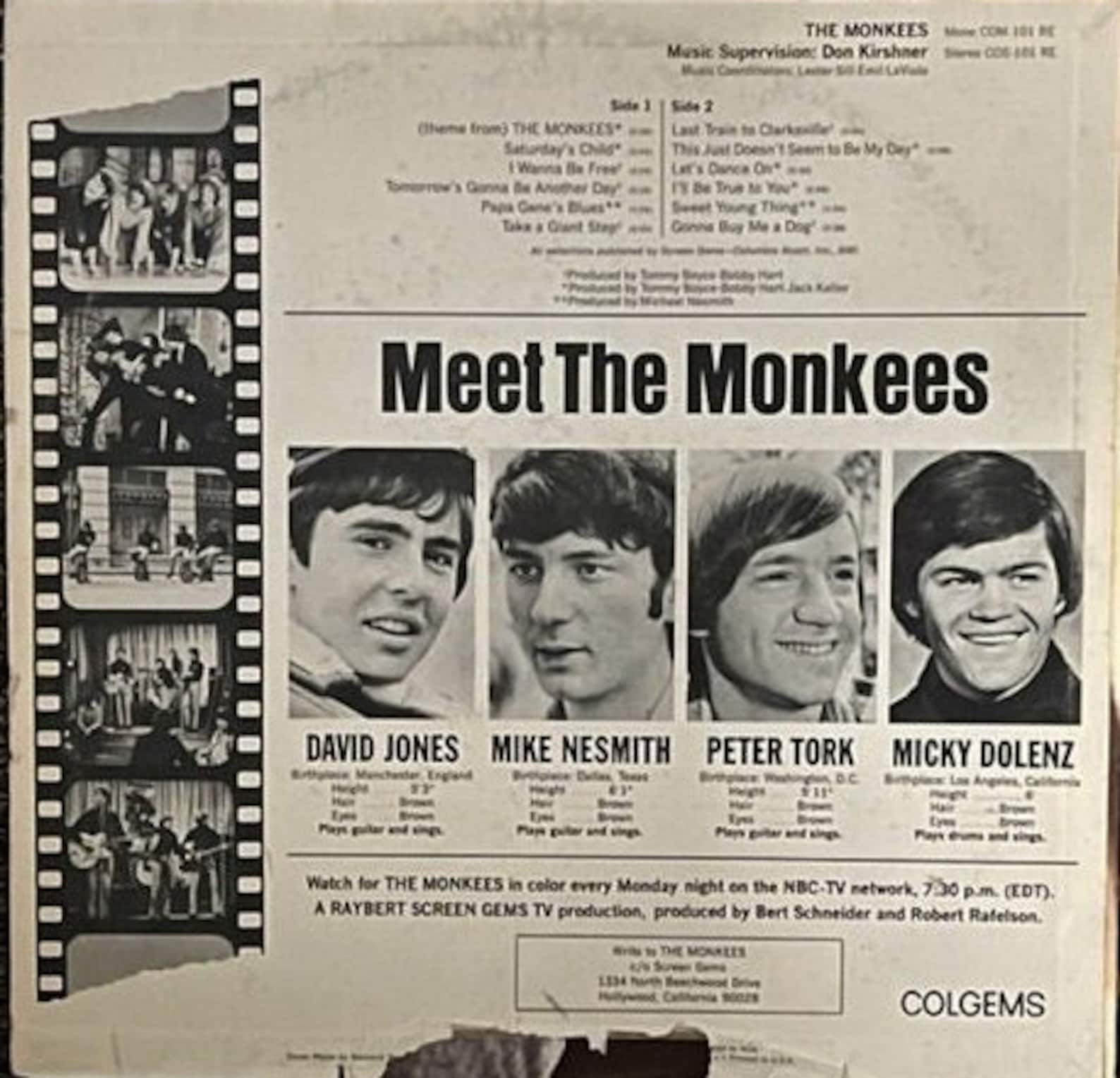 The Monkees Vinyl LP COS 101 Stereo - Etsy