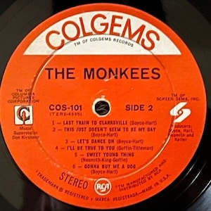 The Monkees - Vinyl LP (COS - 101 Stereo) - Etsy