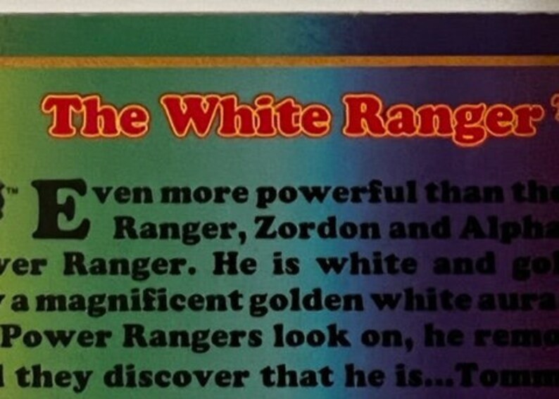 Mighty Morphin Power Rangers THE WHITE RANGER the New Season Card 71 ...