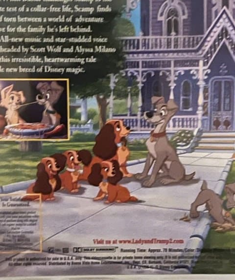 Walt Disney Pictures Presents Lady and the Tramp II Scamp's Adventure ...