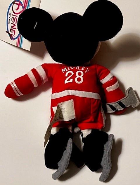 THE DISNEY STORE Bean Bag Disney's Original Characters Hockey Mickey 9 ...