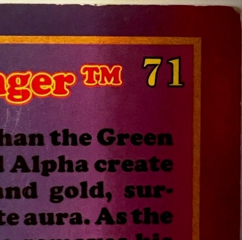 Mighty Morphin Power Rangers THE WHITE RANGER the New Season Card 71 ...