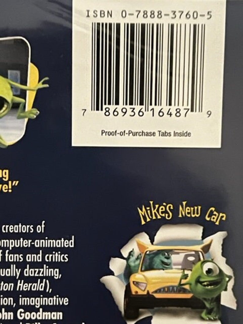 Disney . Pixar - Monsters, Inc. - VHS Movie (23967) - Etsy