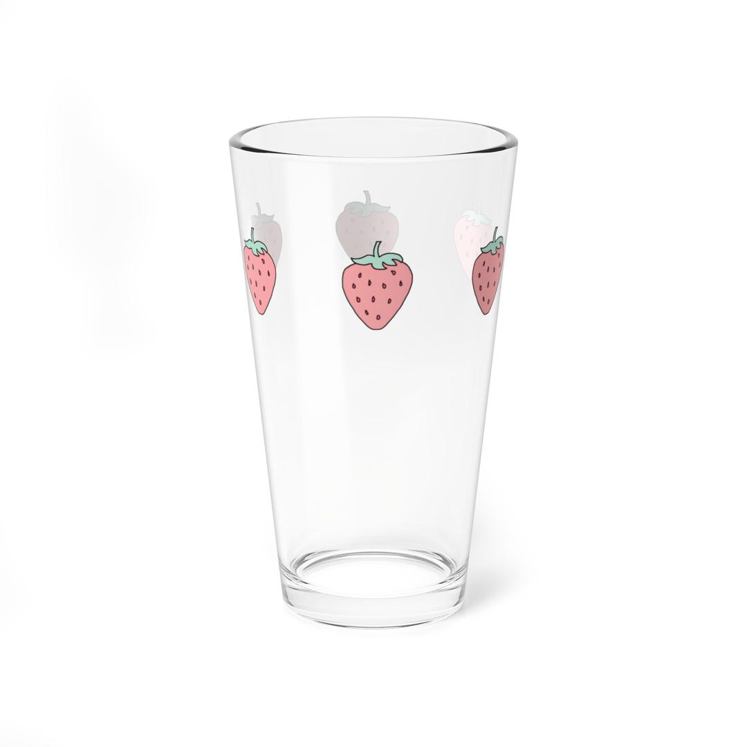 Anime Inspired Strawberry Mixing Glass, Cute Beverage Cup for Smoothies ...