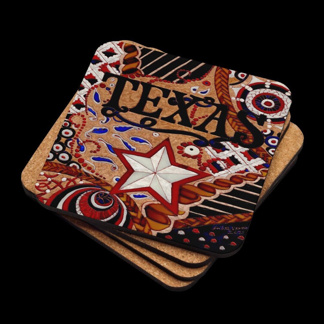 Texas Coasters Set of 4 Texas Star Coasters - Etsy