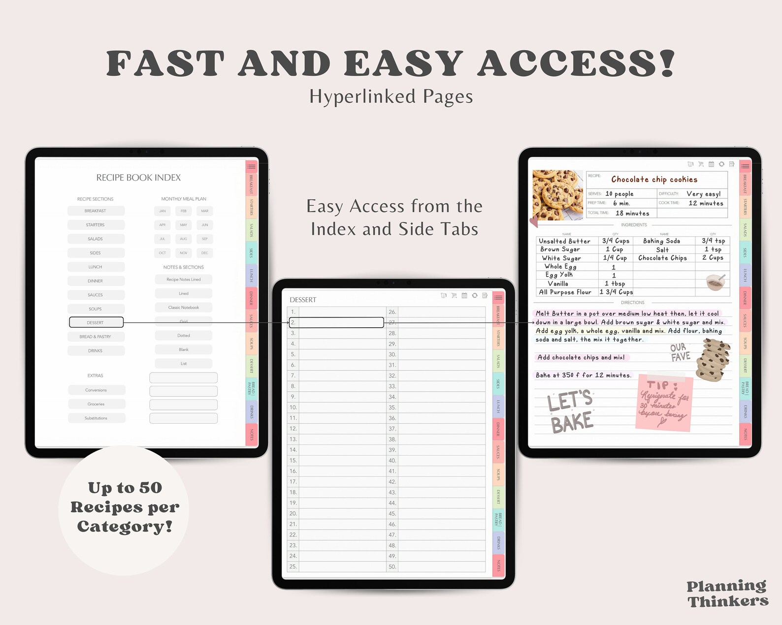 Digital Recipe Book Template Digital Recipe Journal Recipebook Recipe ...