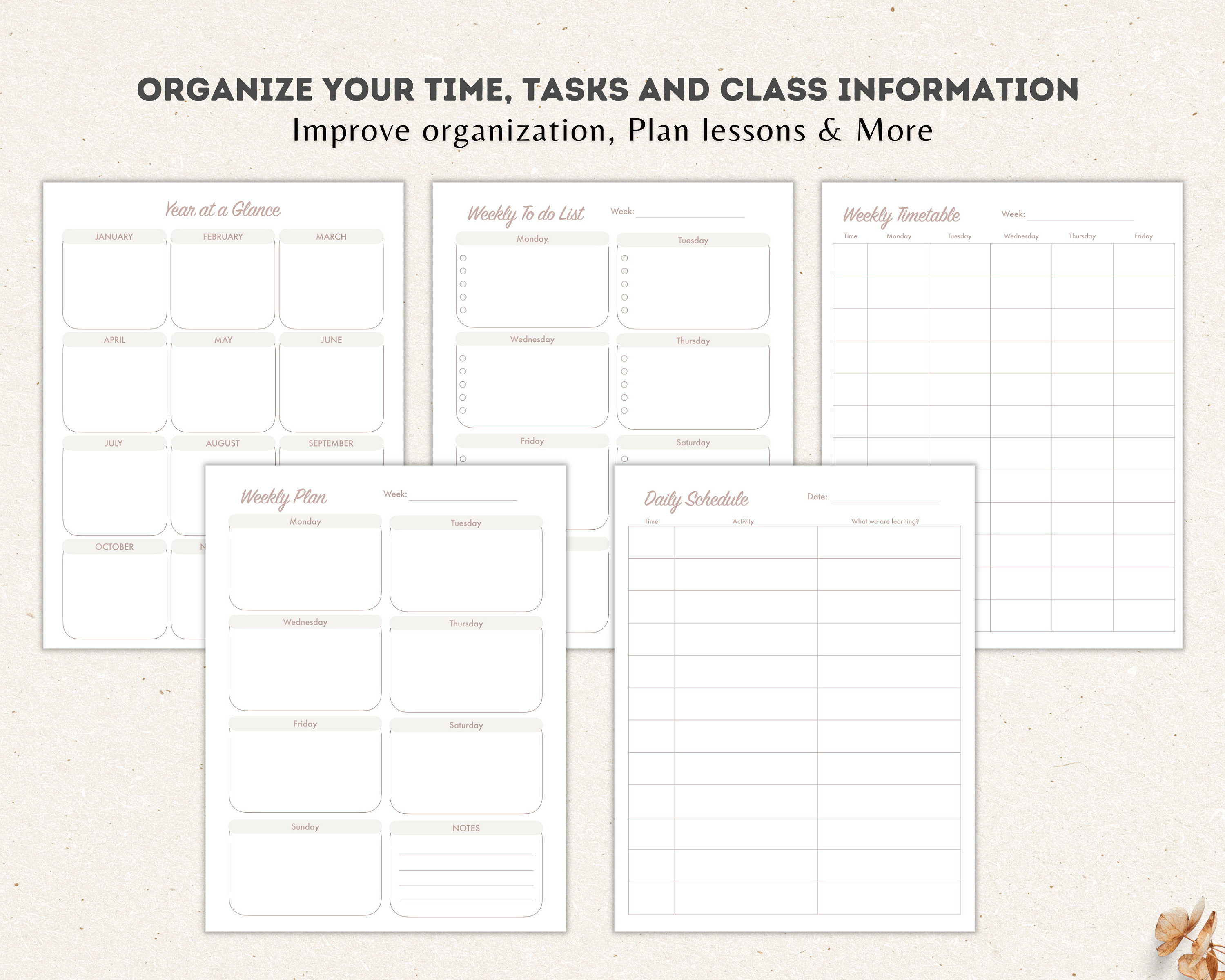 90 Teacher Planner Pages Printable Teacher Planner - Etsy