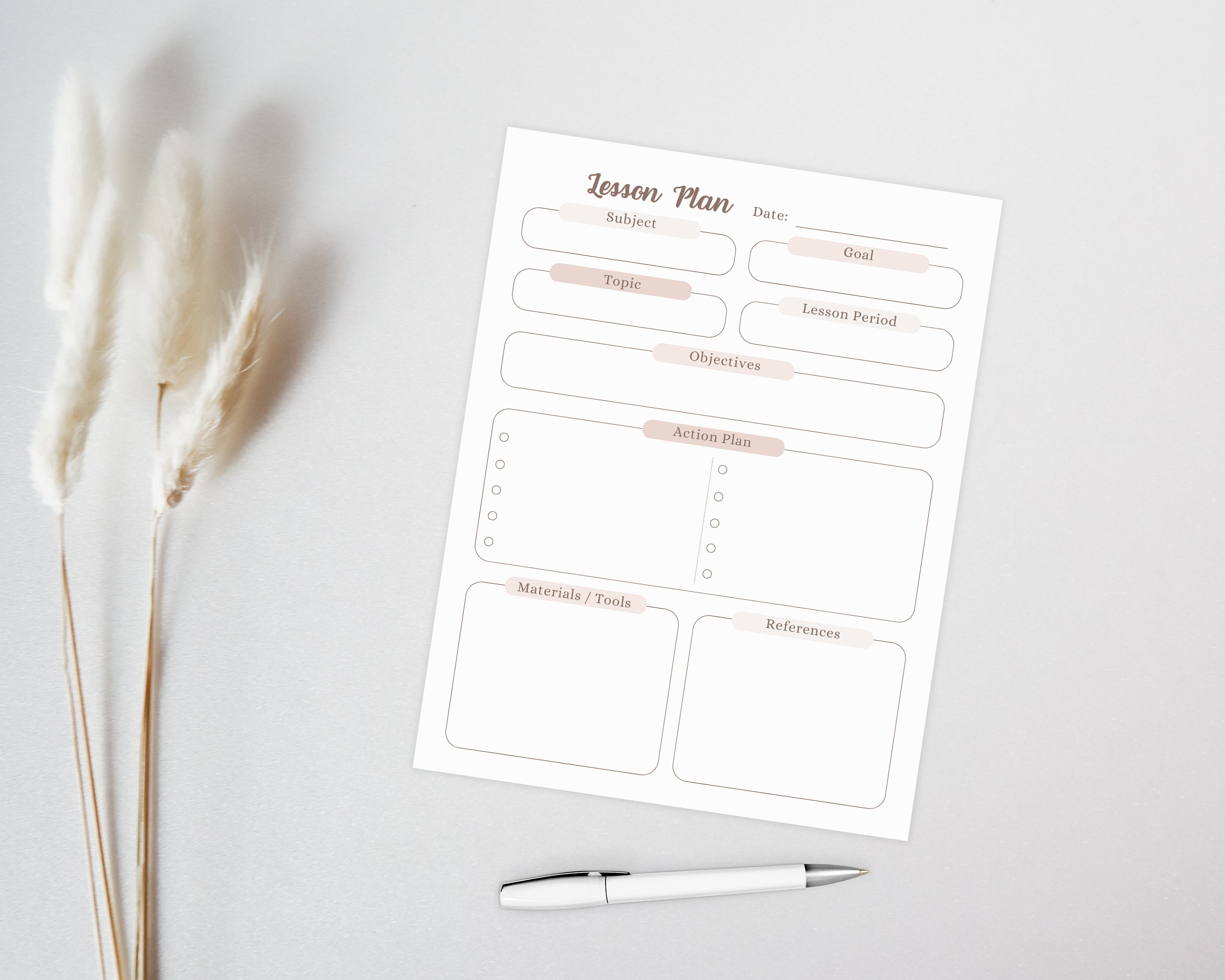 Simple Lesson Plan Lesson Planner Homeschool Planner - Etsy