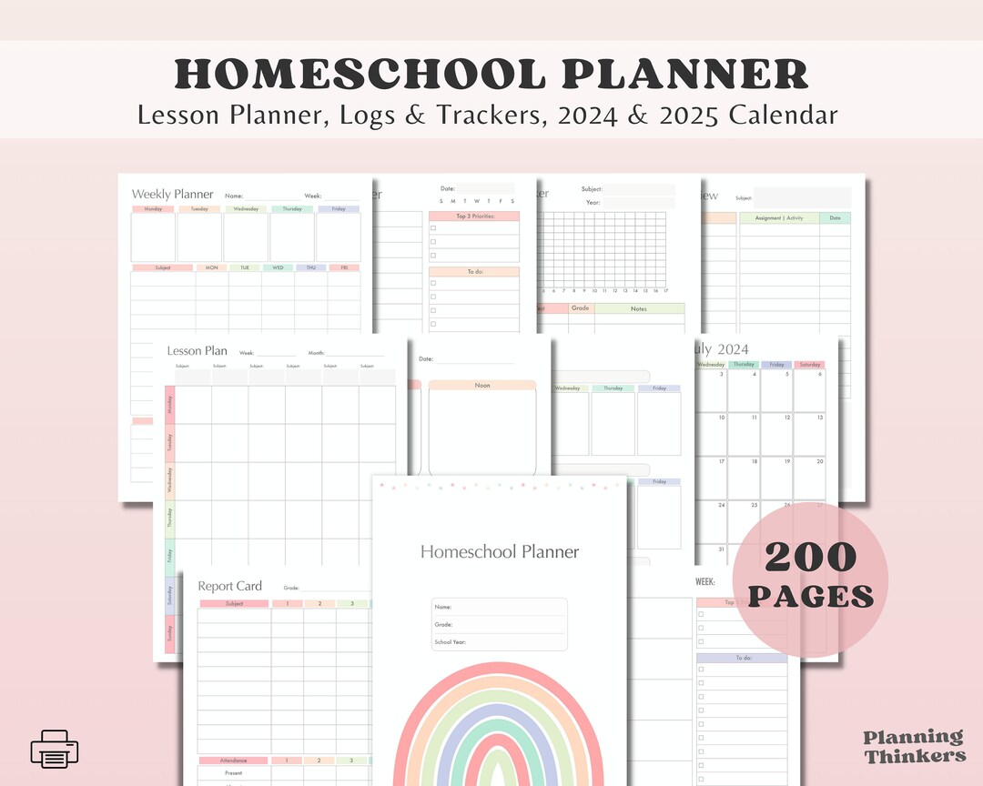 Homeschooling Planner Homeschool Planner Printable Homeschoolers ...
